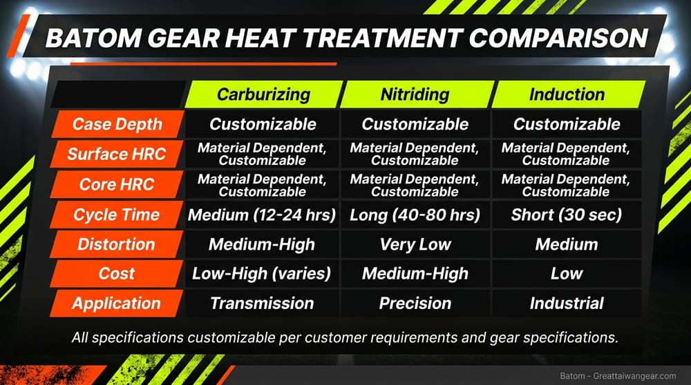 Gear Heat Treatment Compared: Carburizing vs. Nitriding vs. Induction ...